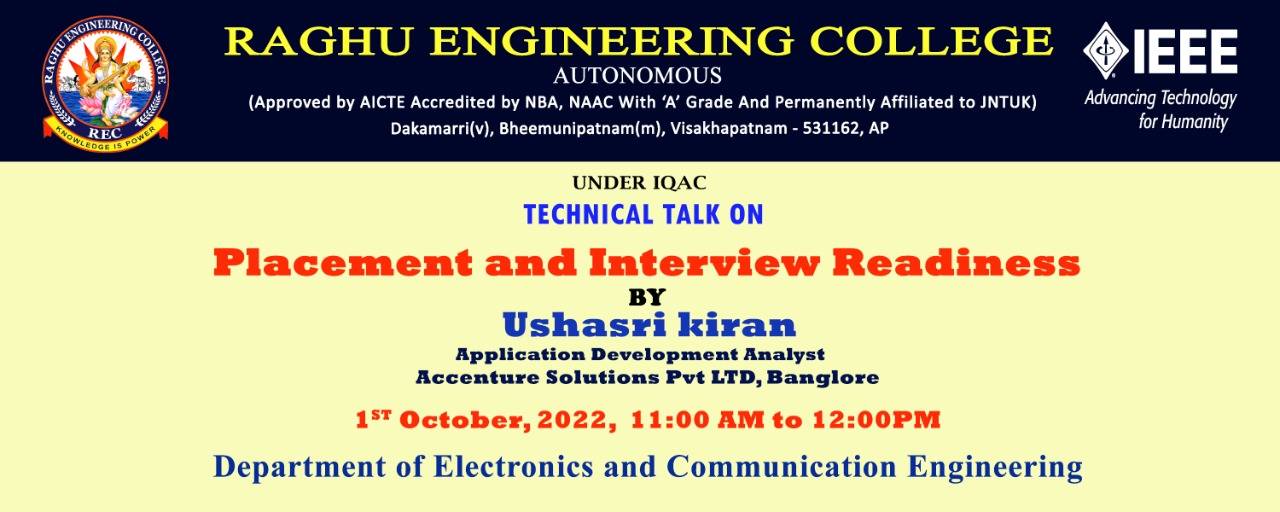 Placement and Interview Readiness - Raghu Engineering College ...